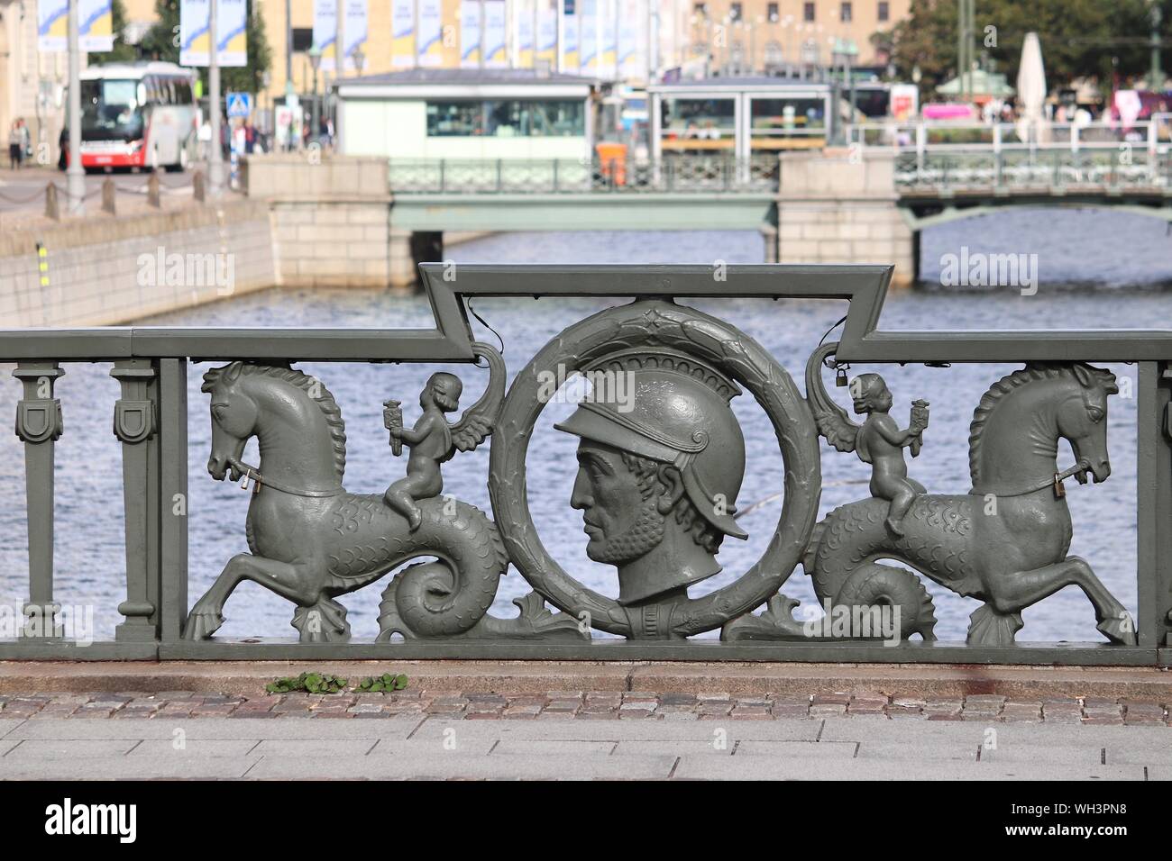 Gothenburg, Sweden - Kampebron bridge architecture detail. Swedish city ...
