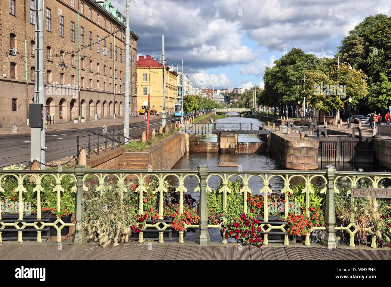 Gothenburg city in Sweden. Canal locks and bridges Stock Photo - Alamy
