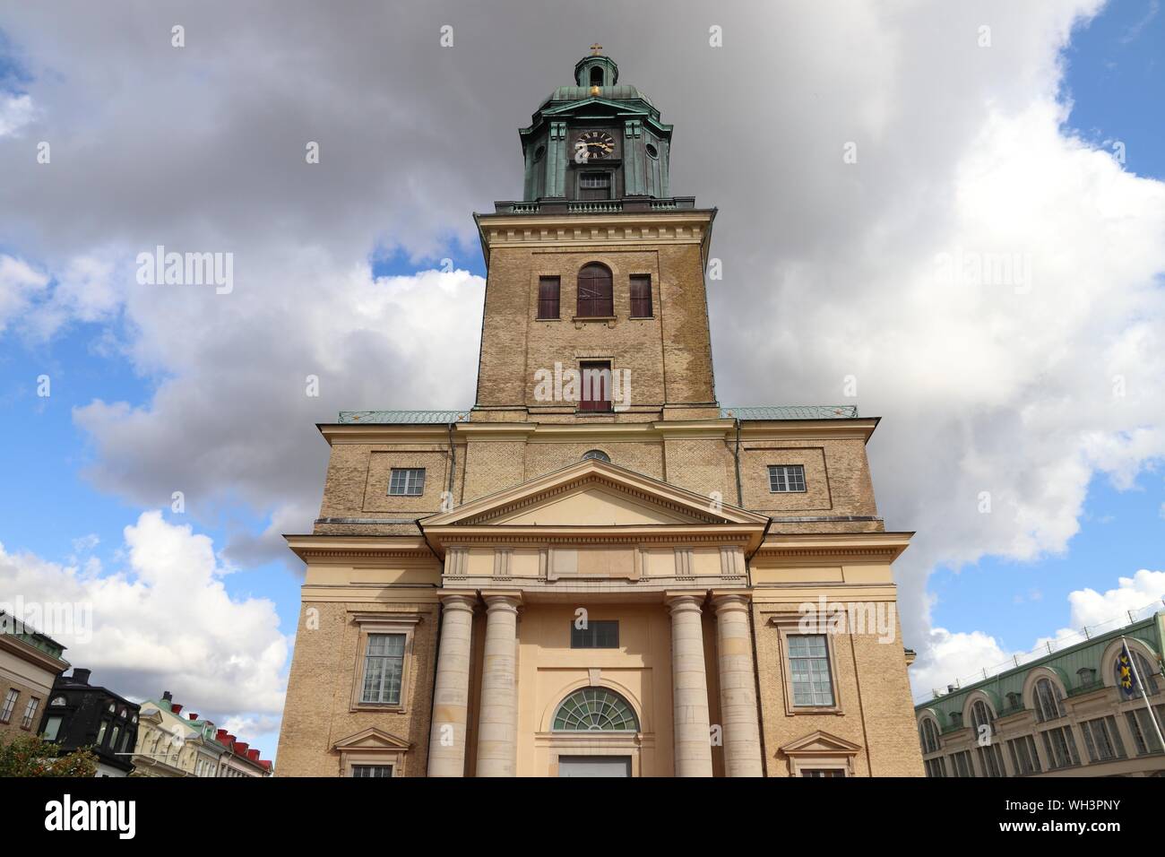 Gothenburg city in Sweden. Classical style Cathedral (Domkyrkan Stock ...