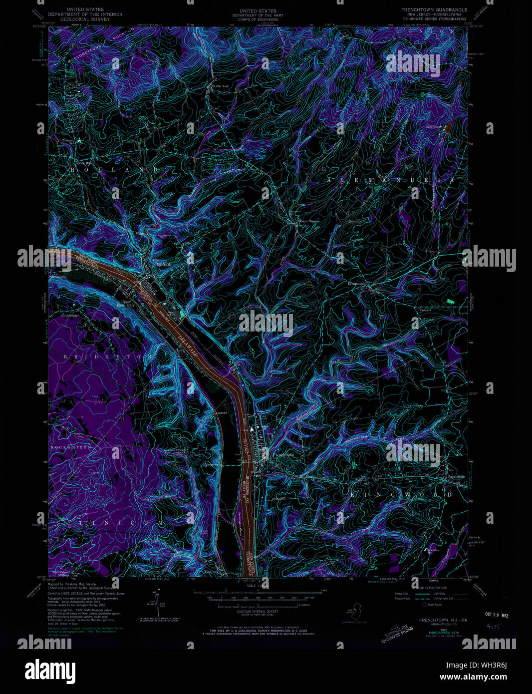 Map of frenchtown hi-res stock photography and images - Alamy