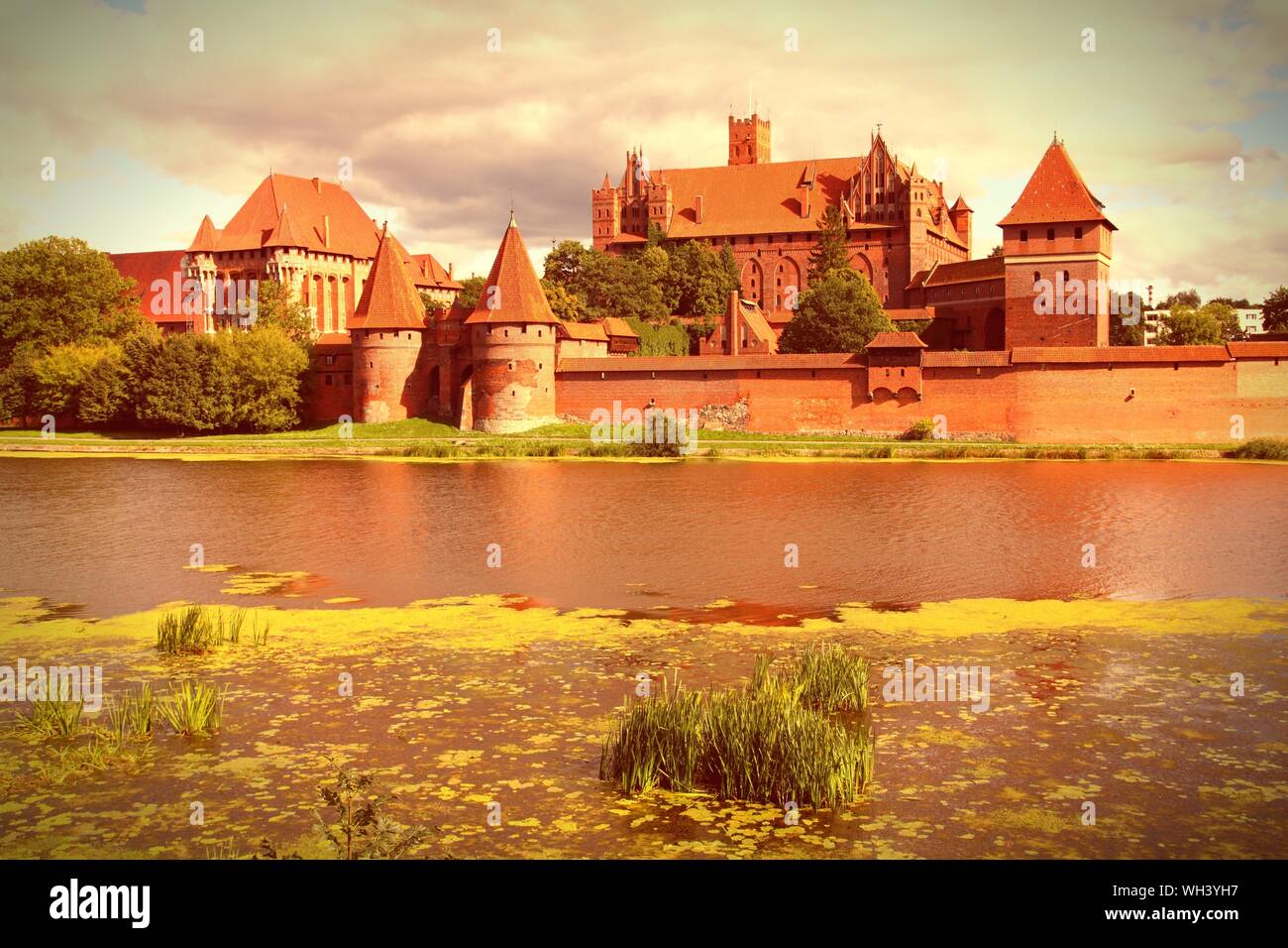 Malbork castle in Pomerania region of Poland. UNESCO World Heritage ...