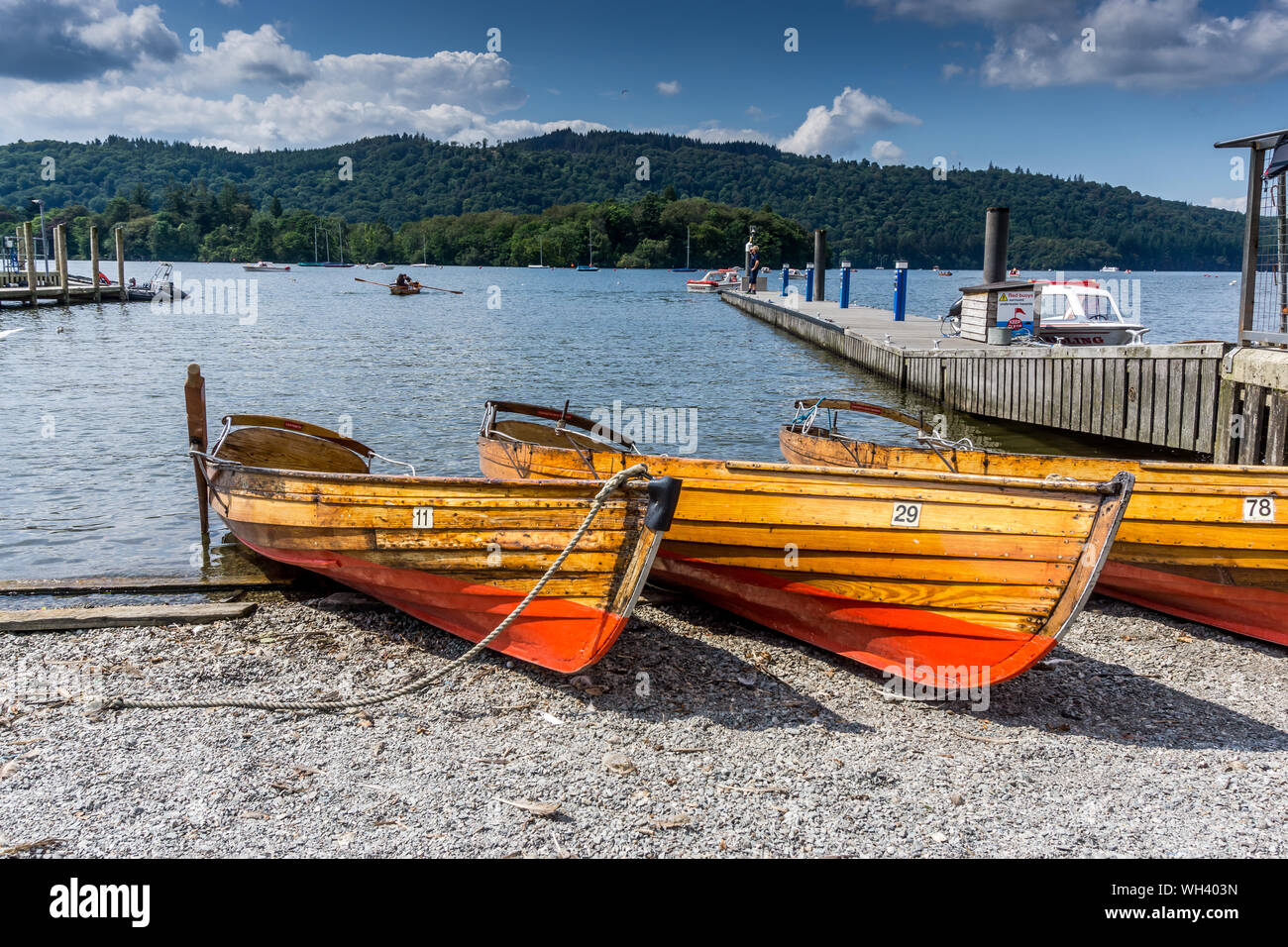 Rowing Boats, Lake Windermere, Bowness on Windermere, Cumbria, England ...