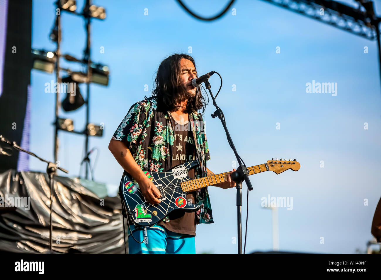 The american punk rock band Fidlar opened the concert of Billie Eilish ...