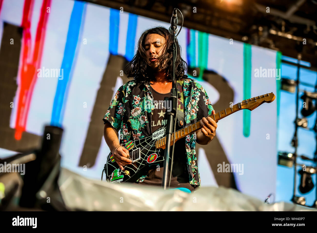 The american punk rock band Fidlar opened the concert of Billie Eilish ...