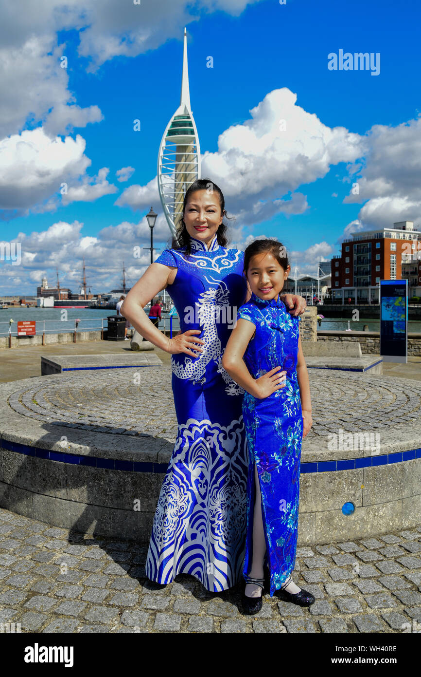 Portsmouth, UK. 1st Sep, 2019. The mainland Chinese singing together I ...