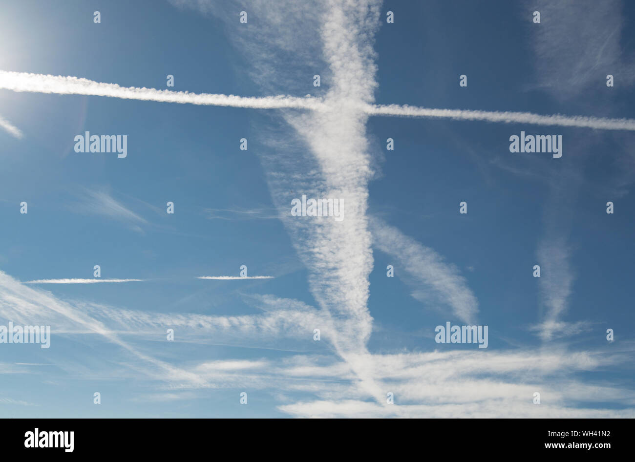Sky background with soft clouds Stock Photo - Alamy
