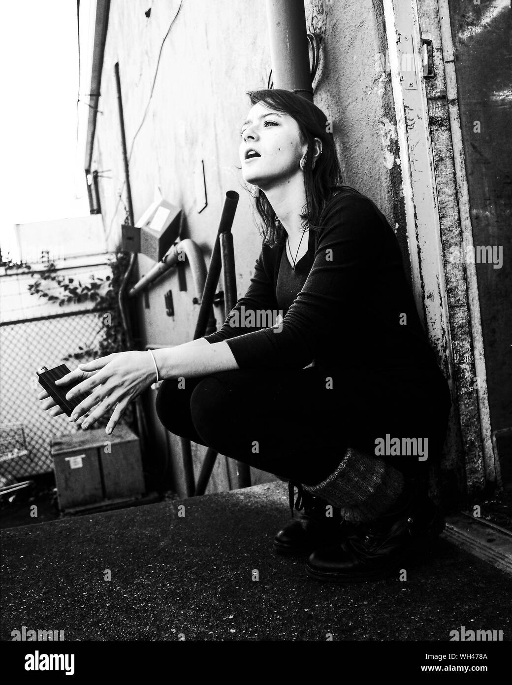 The Crouching Woman Black and White Stock Photos & Images - Alamy
