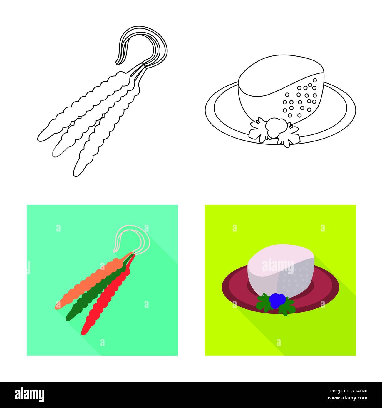 Vector illustration of culture and sightseeing sign. Collection of ...