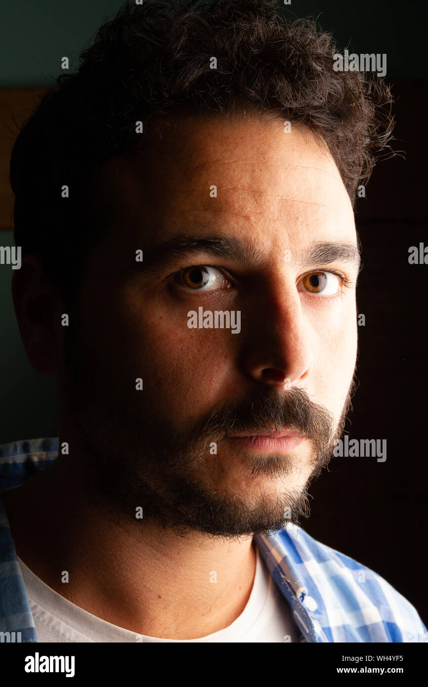 portrait of actor with side studio lighting Stock Photo - Alamy