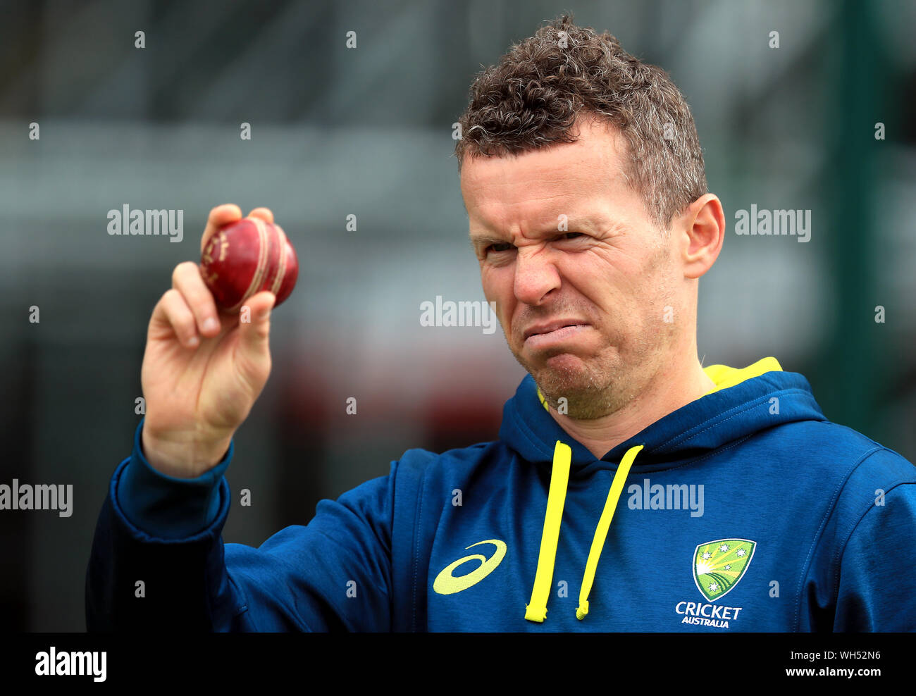 Australia's Peter Siddle during a nets session at Old Trafford ...