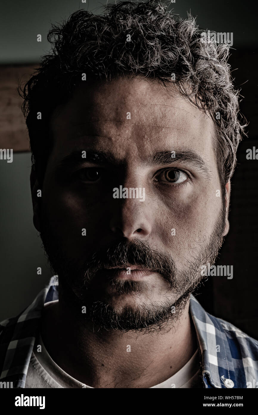 portrait of actor with side studio lighting Stock Photo - Alamy