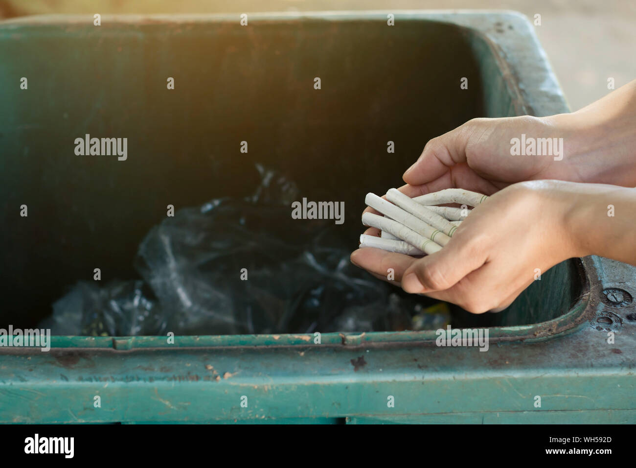 Throwing cigarettes hi-res stock photography and images - Alamy