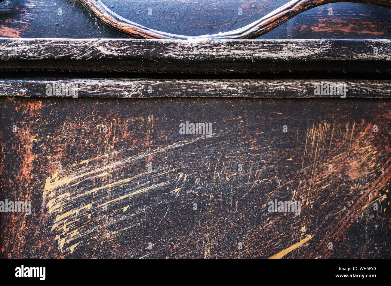 Metal covered with yellow patina with textured pattern. Blur, soft ...