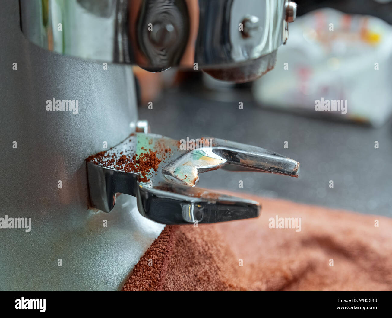 Coffee grinder. A machine that needs to grind coffee beans into powder ...