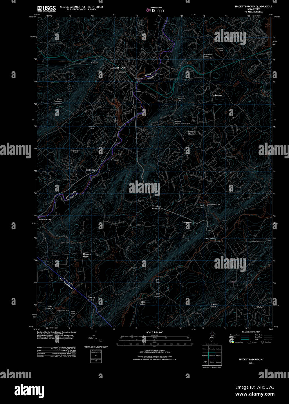 Map of hackettstown hi-res stock photography and images - Alamy