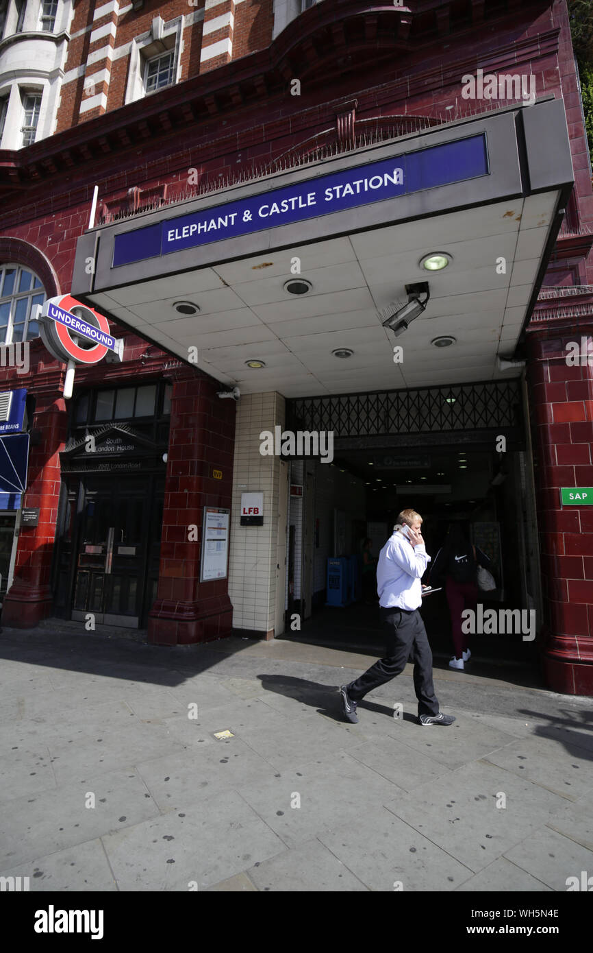 The Elephant and Castle Underground station in south London, as a ...