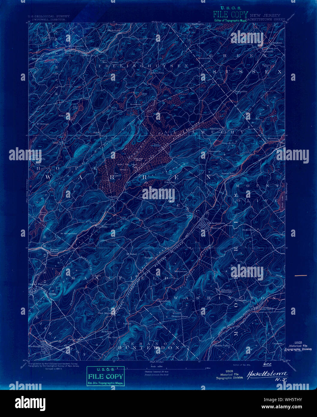 Map of hackettstown hi-res stock photography and images - Alamy
