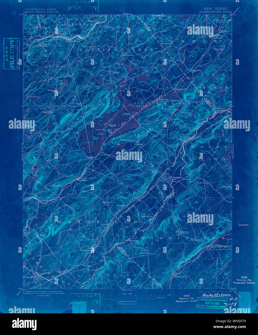 Map of hackettstown hi-res stock photography and images - Alamy