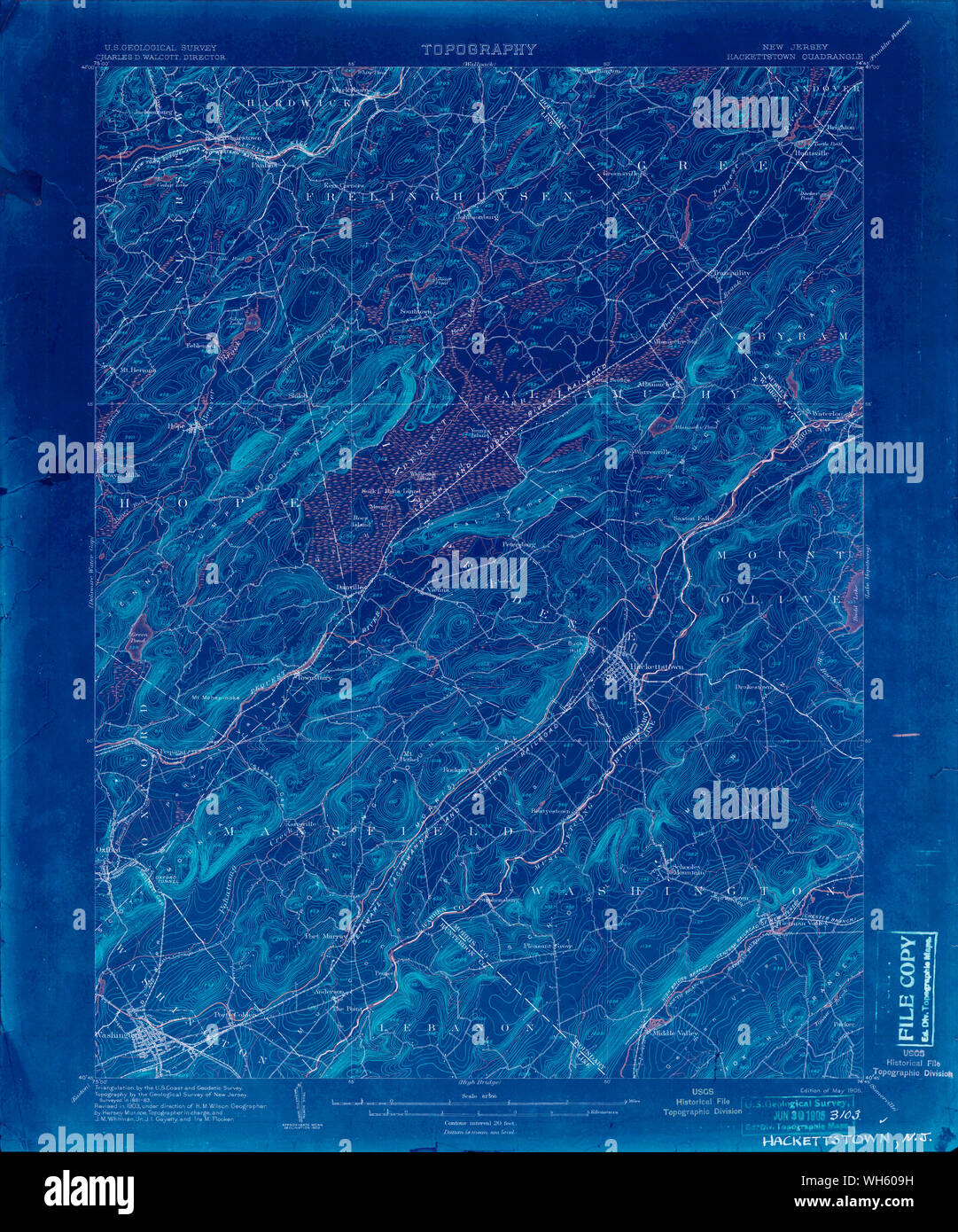 Map of hackettstown hi-res stock photography and images - Alamy