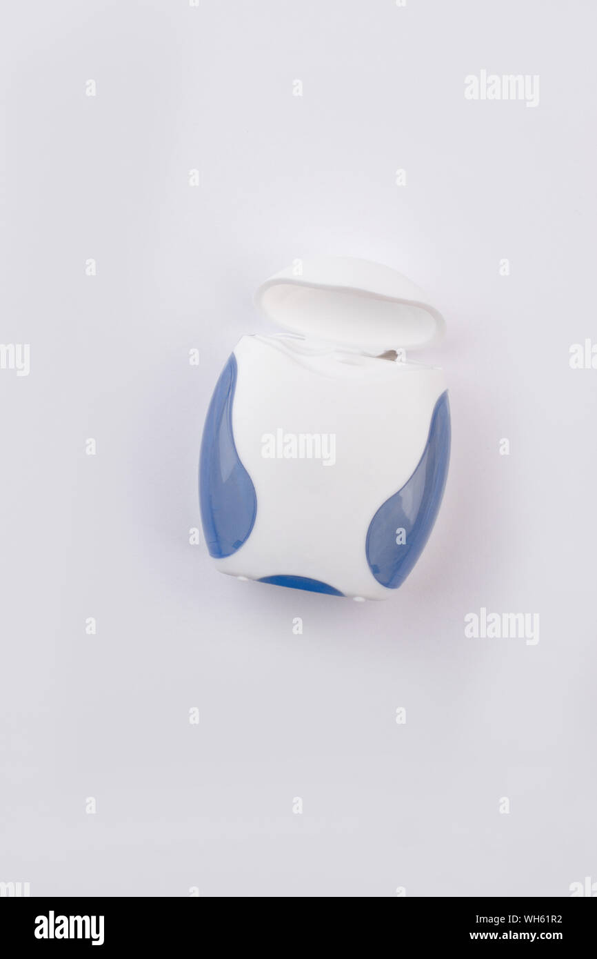 Dental floss on white background, top view Stock Photo - Alamy
