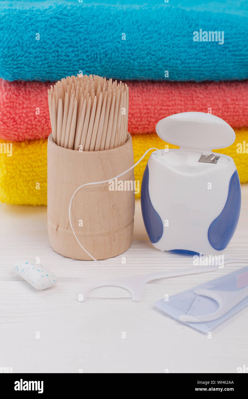 Set of tools for oral hygiene Stock Photo - Alamy