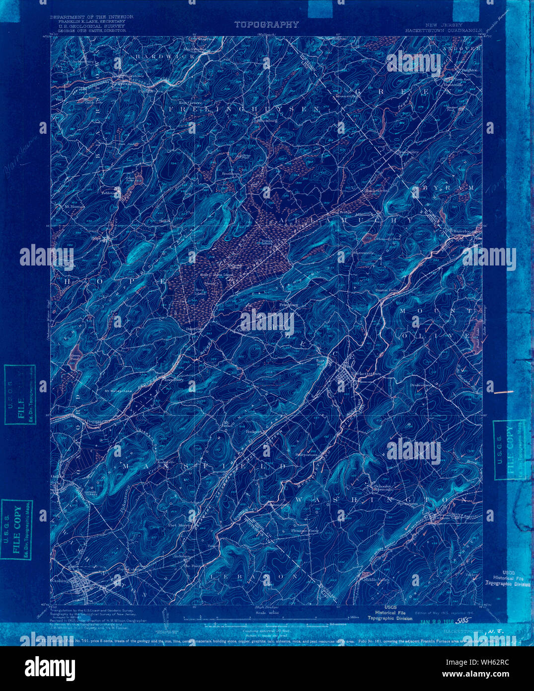 Map of hackettstown hi-res stock photography and images - Alamy