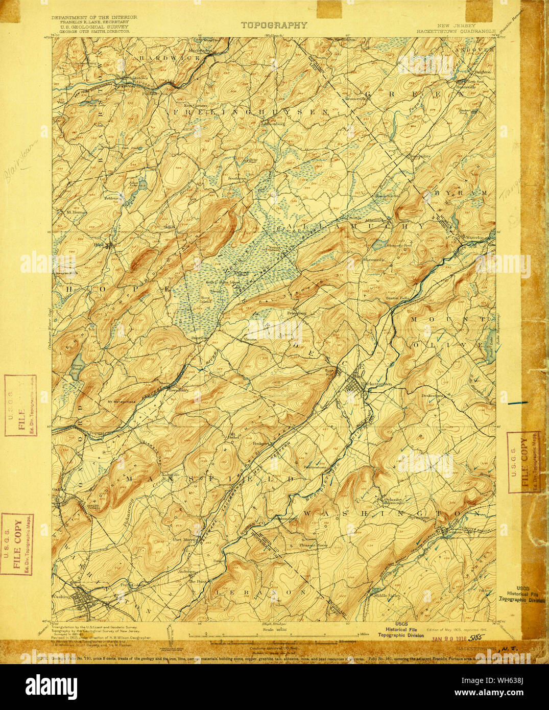 Map of hackettstown hi-res stock photography and images - Alamy