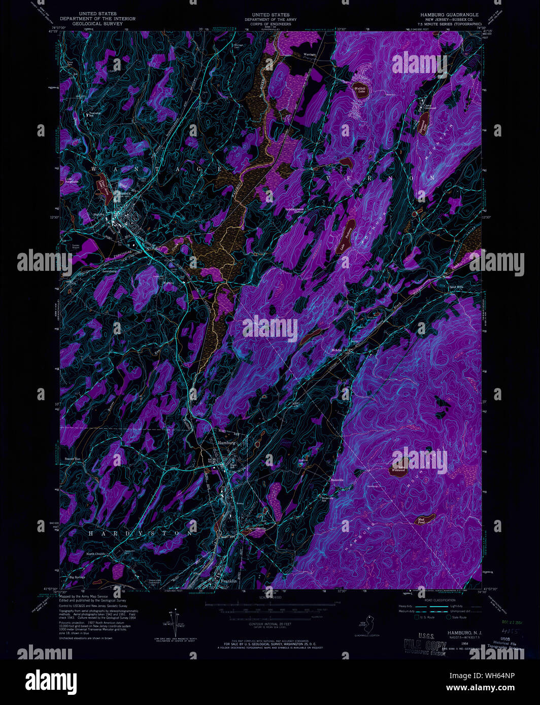 Map of hamburg new jersey hi-res stock photography and images - Alamy