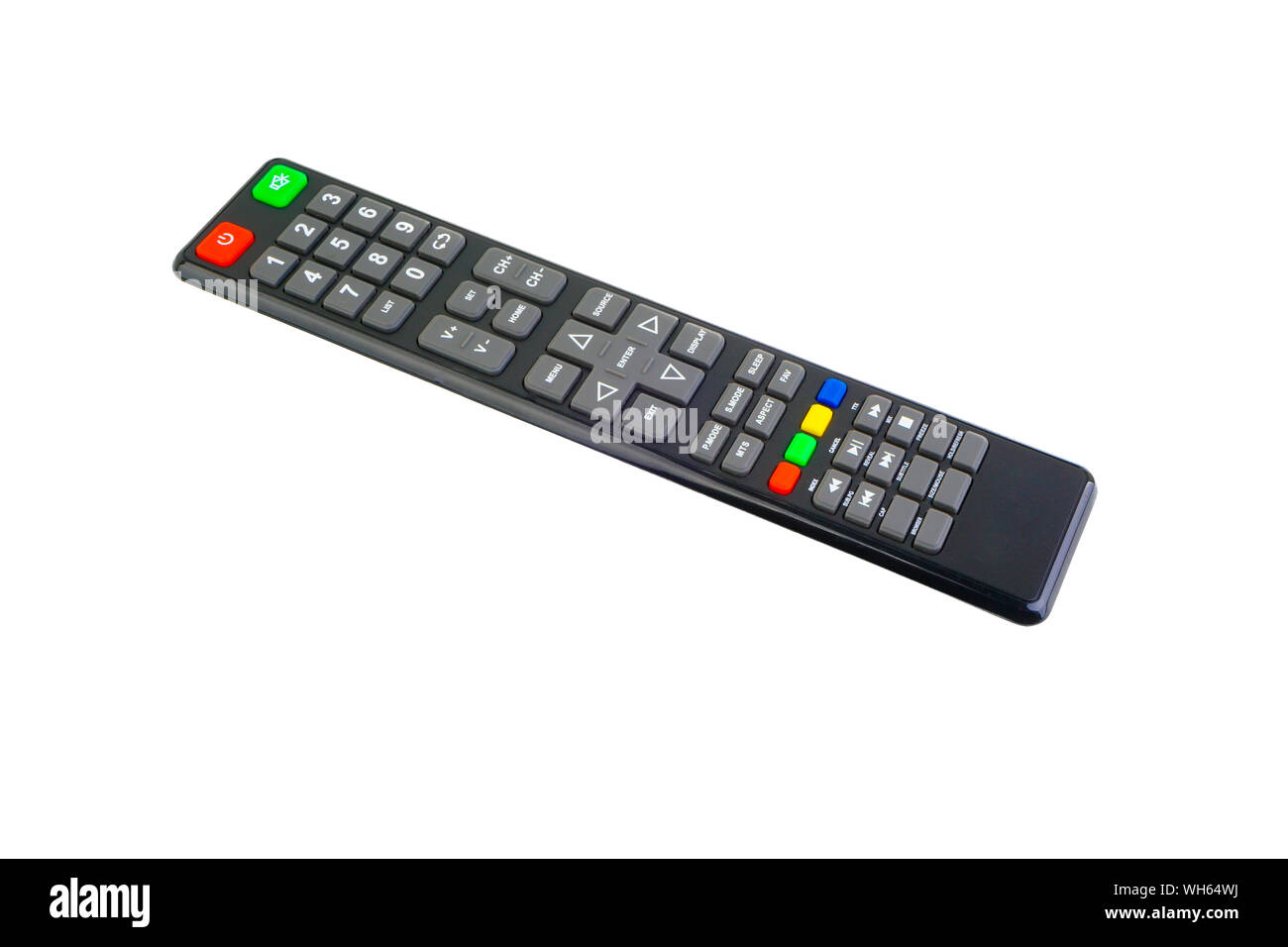 Remote control isolate on white background Stock Photo - Alamy