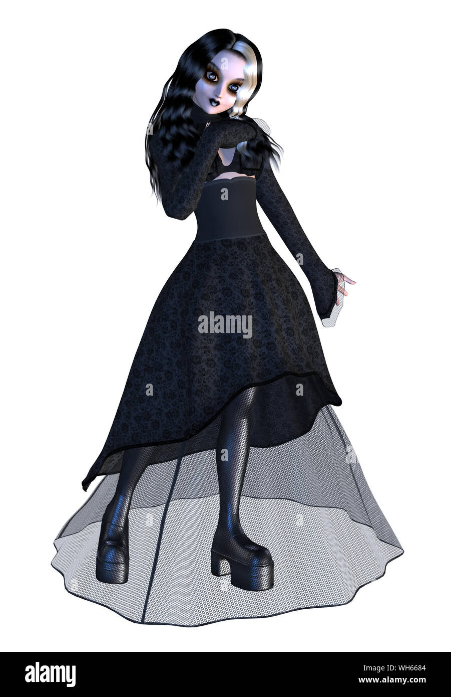 Cartoon gothic femme hi-res stock photography and images - Alamy