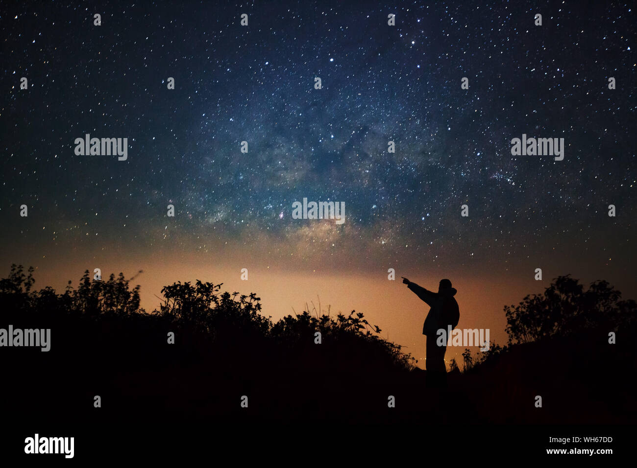 Person pointing the way hi-res stock photography and images - Alamy