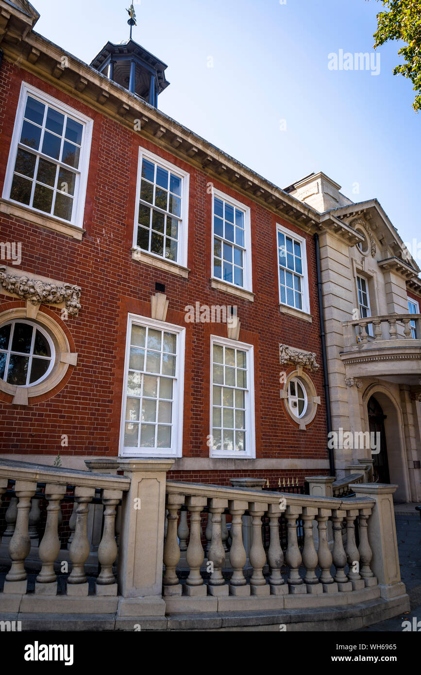 Facade of the Museum and Art Gallery, Worthing, West Sussex, England ...