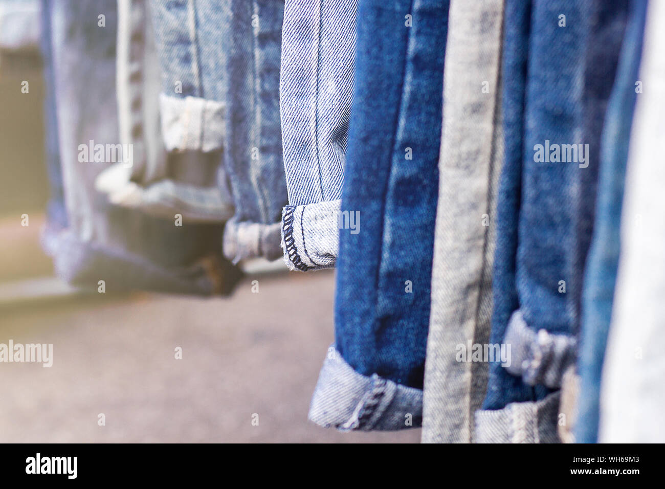 Rolled Up Blue Jeans High Resolution Stock Photography and Images - Alamy