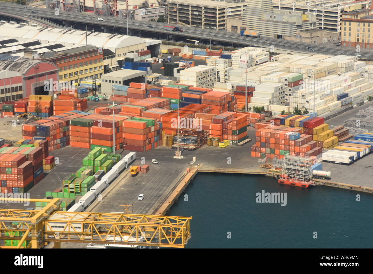 Aerial view of Genoa city in italy Stock Photo - Alamy