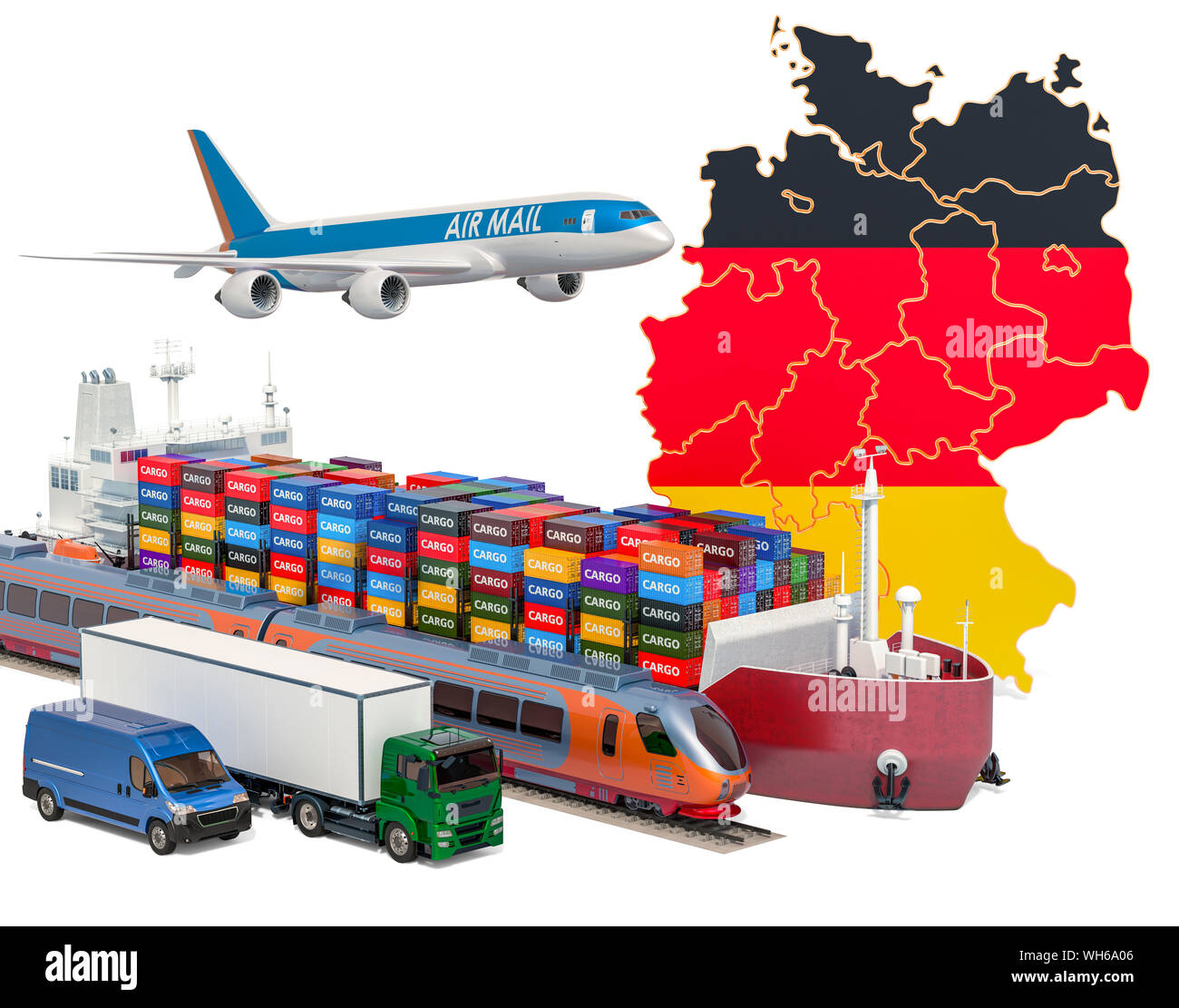 Cargo shipping and freight transportation in Germany by ship, airplane ...