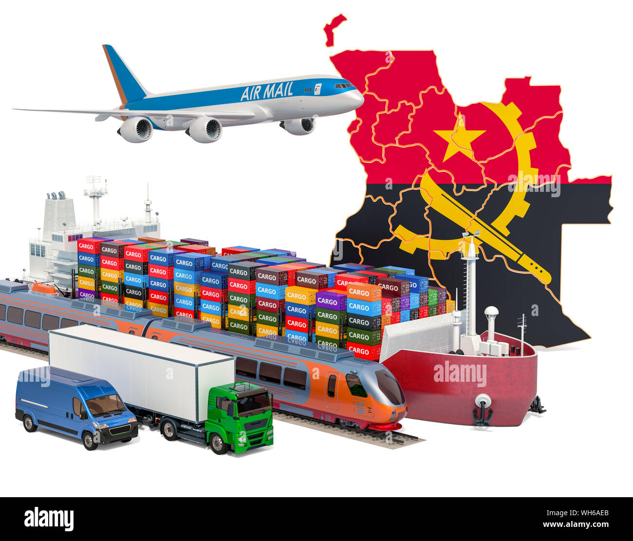Cargo shipping and freight transportation in Angola by ship, airplane ...
