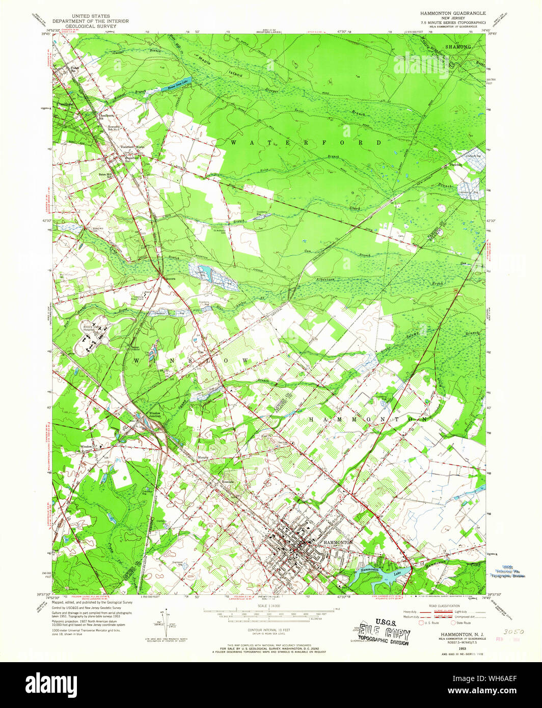 Map of hammonton new jersey hi-res stock photography and images - Alamy