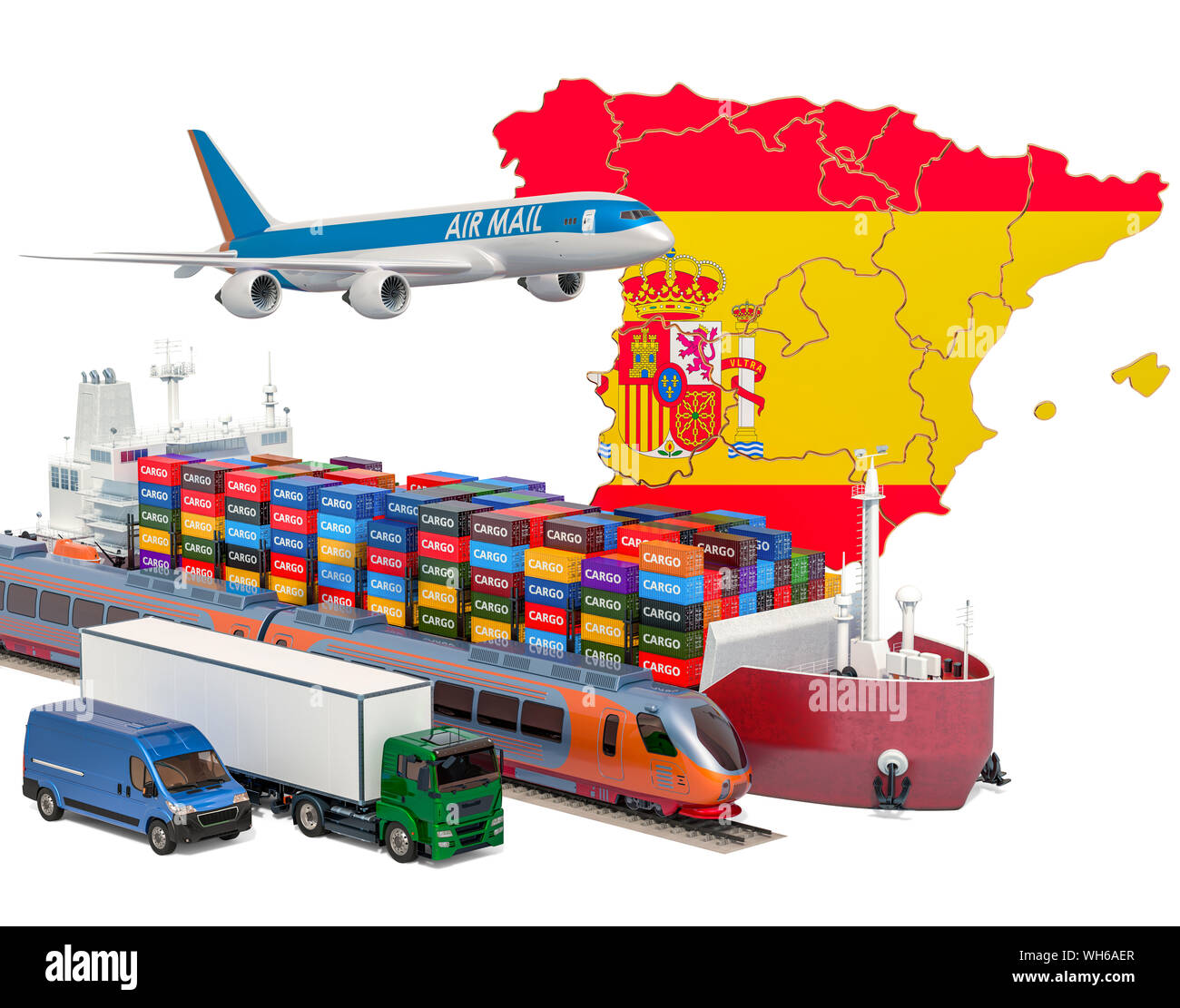 Cargo shipping and freight transportation in Spain by ship, airplane ...