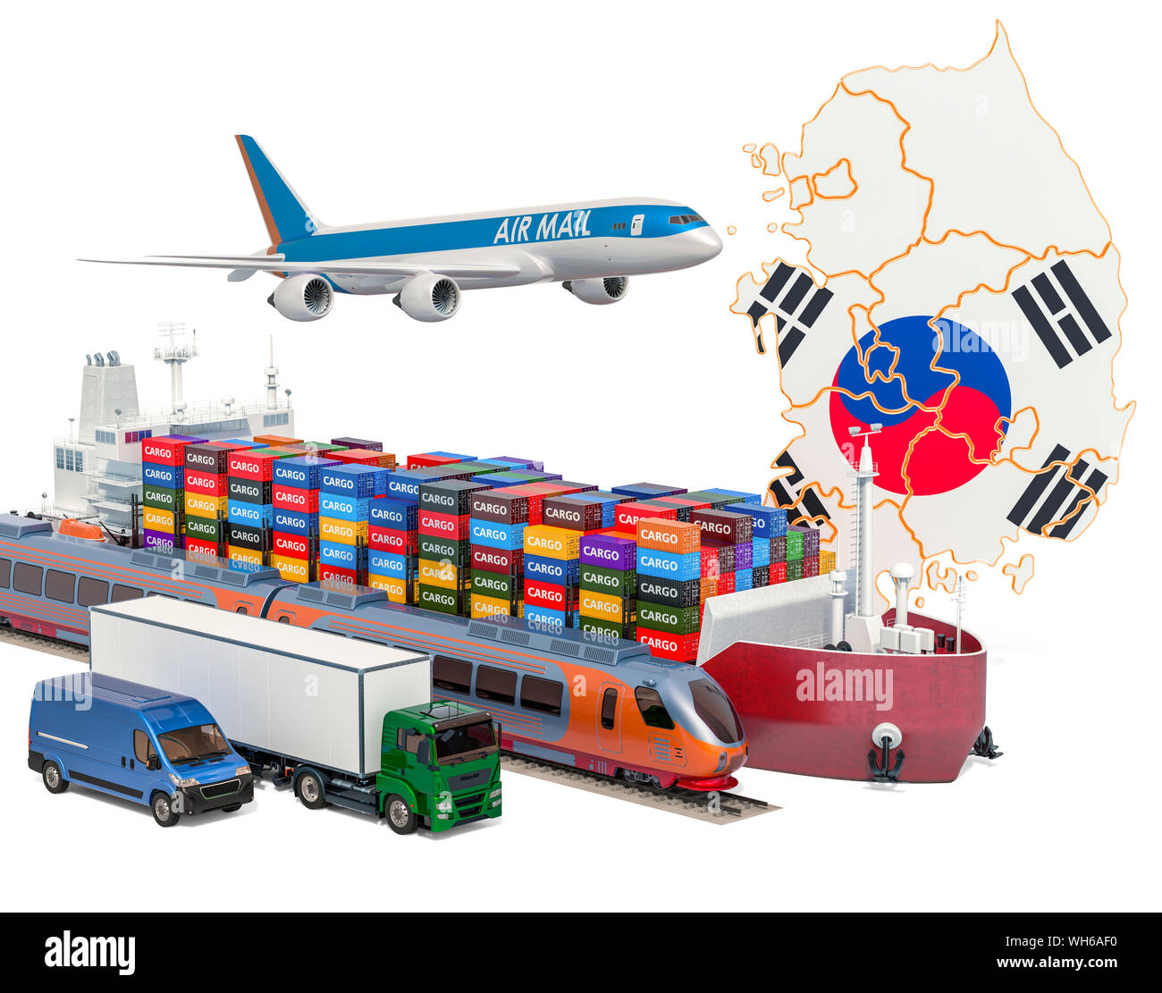 Cargo shipping and freight transportation in South Korea by ship ...