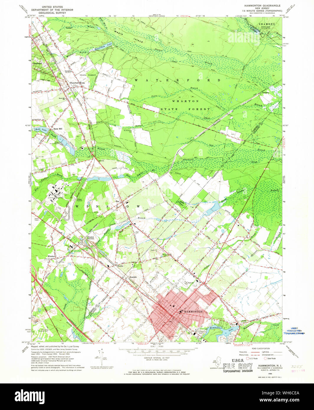 Map of hammonton new jersey hi-res stock photography and images - Alamy