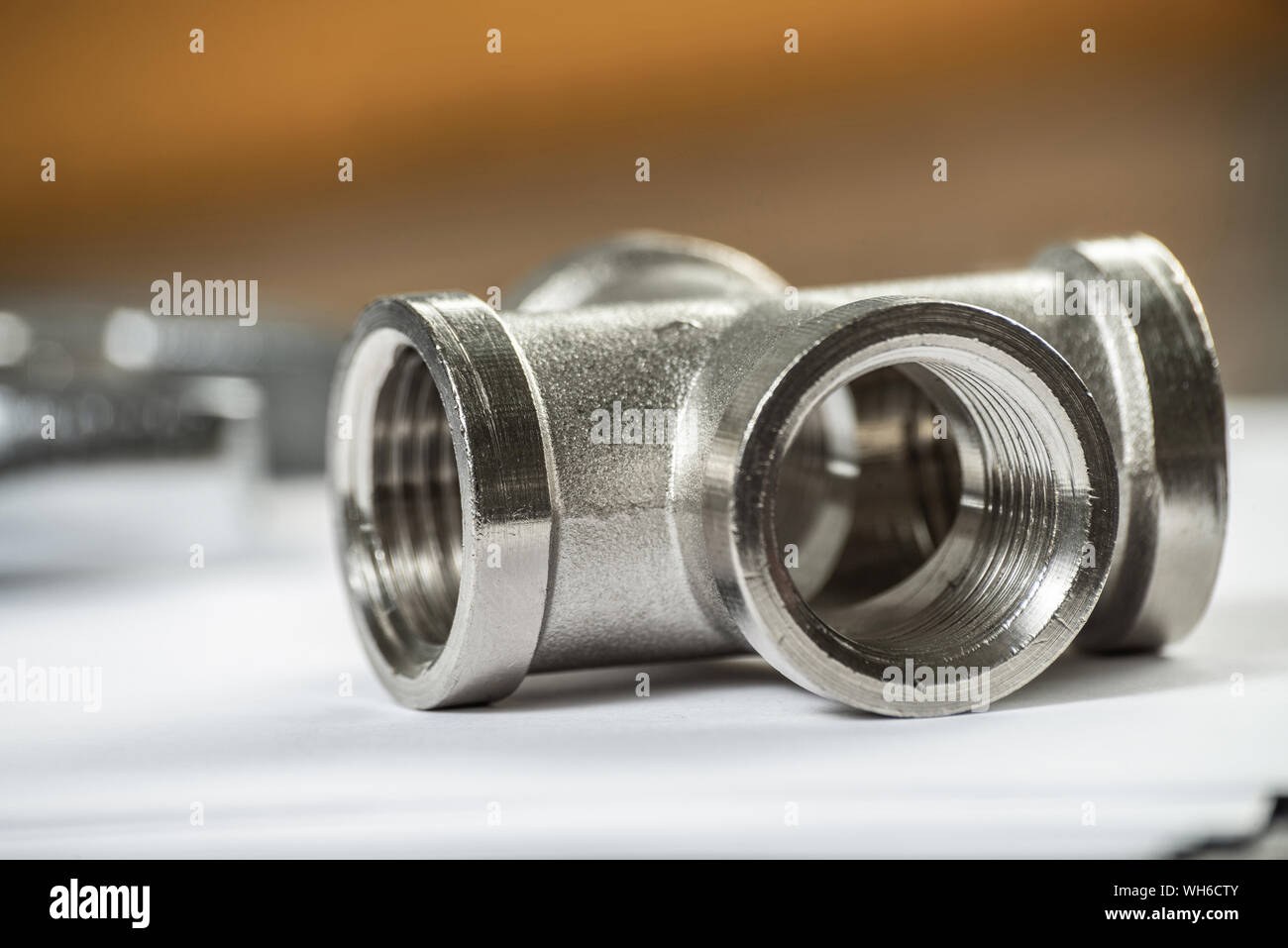 Steel water fittings and connections for hydraulic system. Plumbing ...