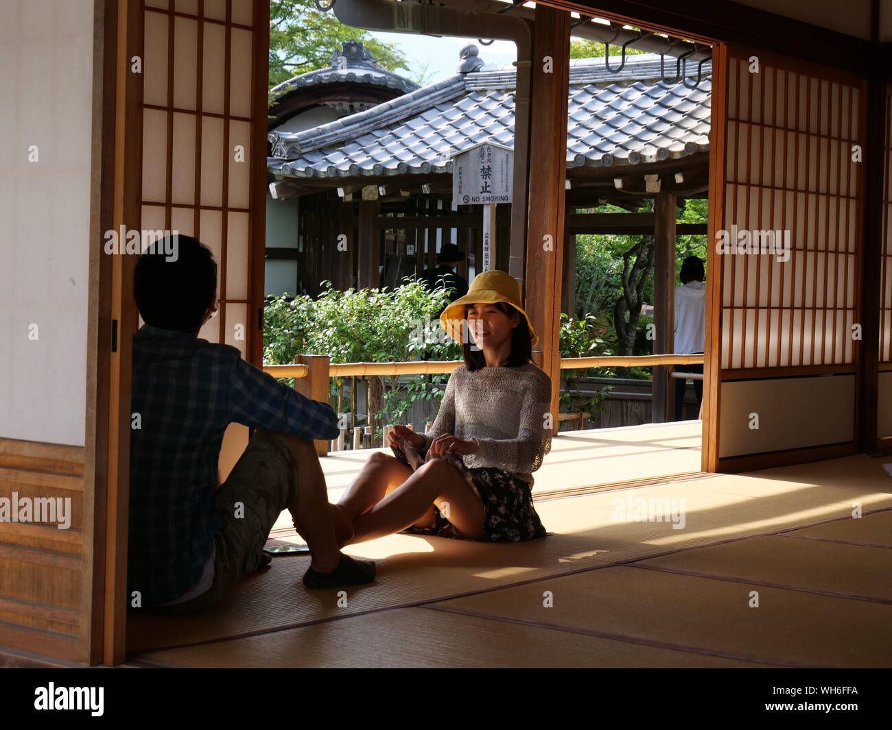 JAPAN - photo by Sean Sprague Arashiyama, Kyoto. Tenryu-ji Zen temple. Building interior Stock ...