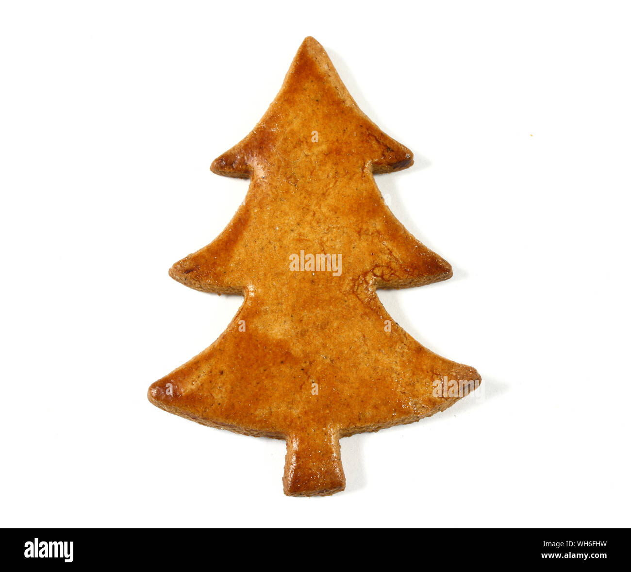 Gingerbread Christmas tree over white background Stock Photo - Alamy