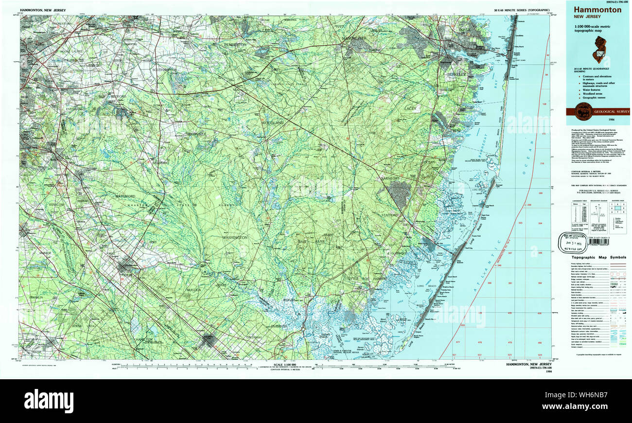 Map of hammonton new jersey hi-res stock photography and images - Alamy