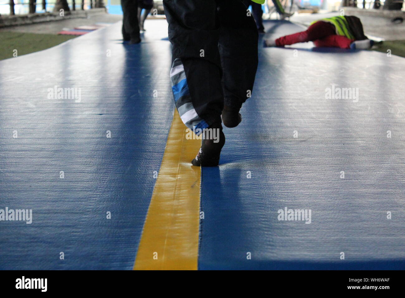 Human trampoline hi-res stock photography and images - Alamy