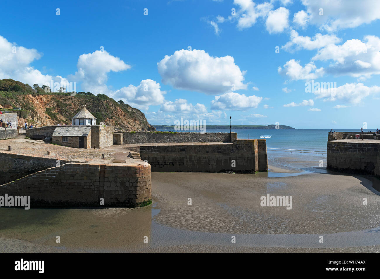 the historic harbour at charlestown in cornwall, england, britain, uk ...