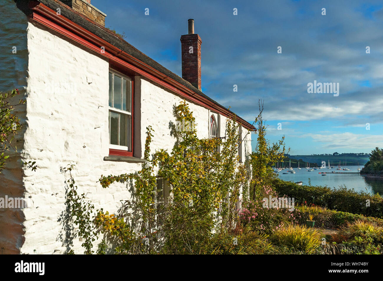 holiday cottage at penarvon cove, helford, cornwall, england, britain ...