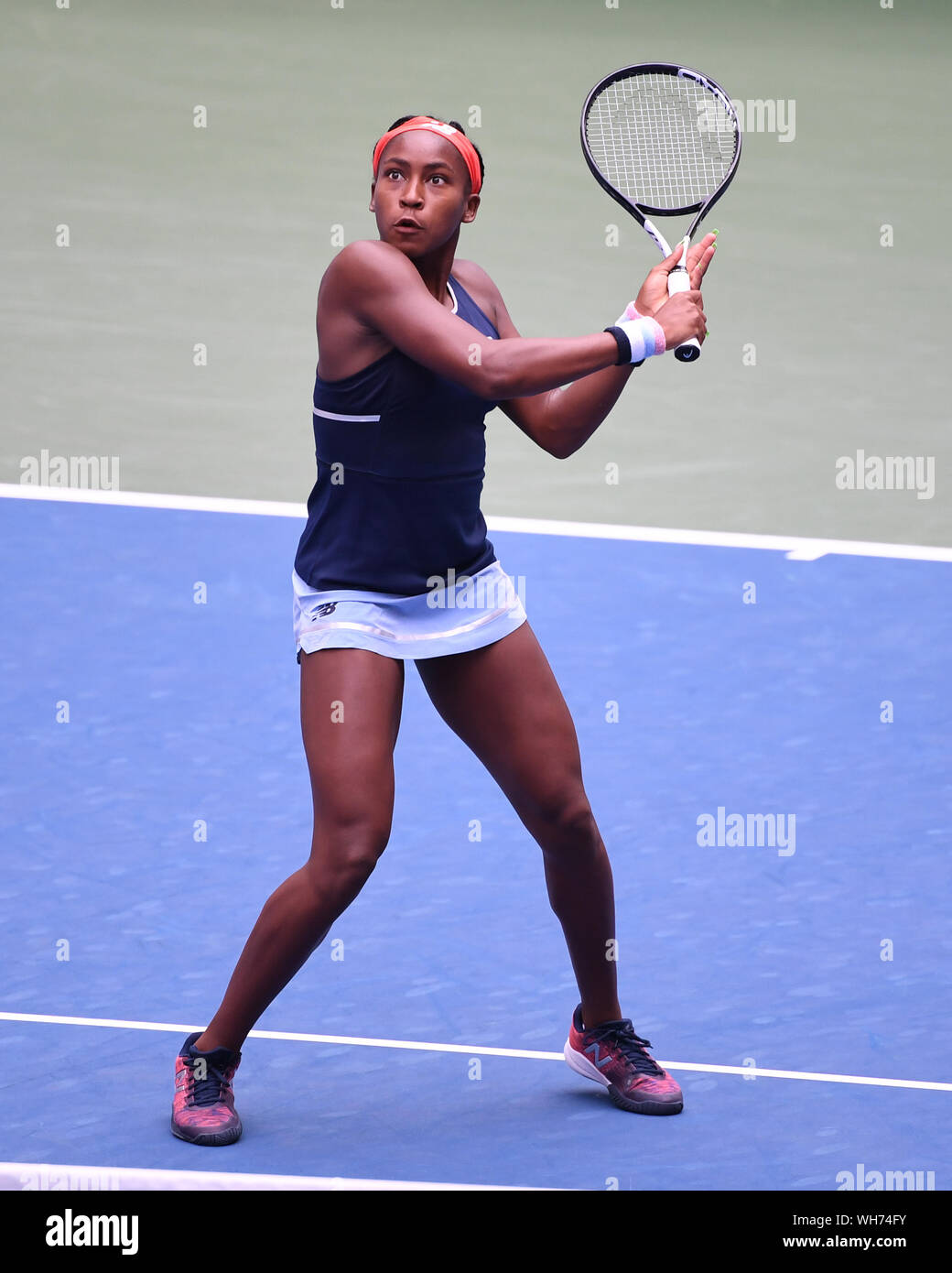 Flushing NY, USA. 01st Sep, 2019. Catherine McNally and Coco Gauff Vs ...