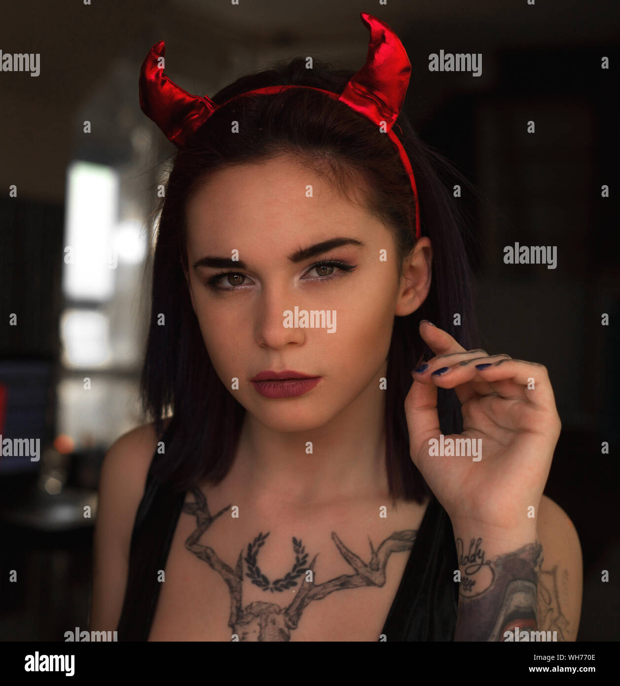 Devil tattoo hi-res stock photography and images - Alamy