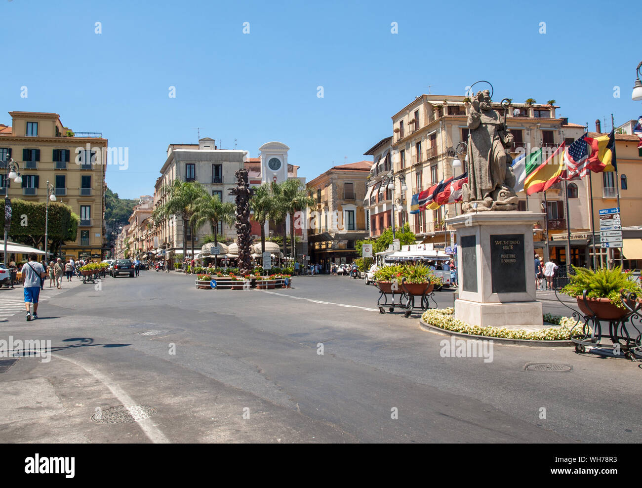 Sorrento, Italy - June 12, 2017: Piazza Tasso, the main square of ...